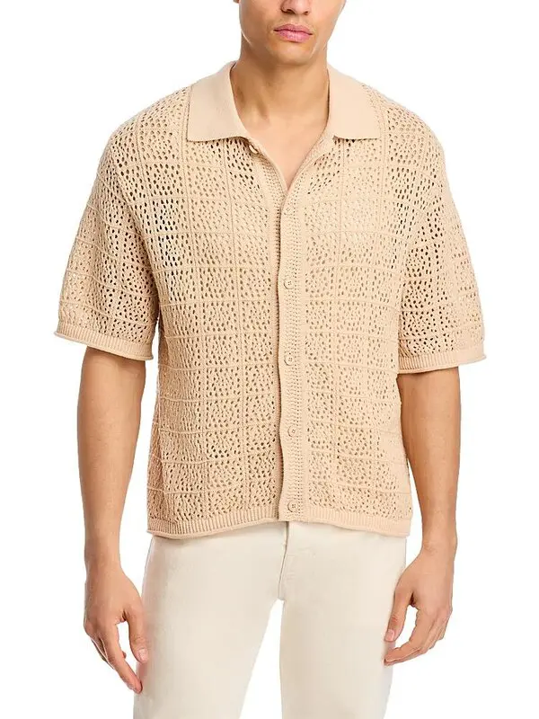 Simkhai Billy Patterned Shirt - Beige
