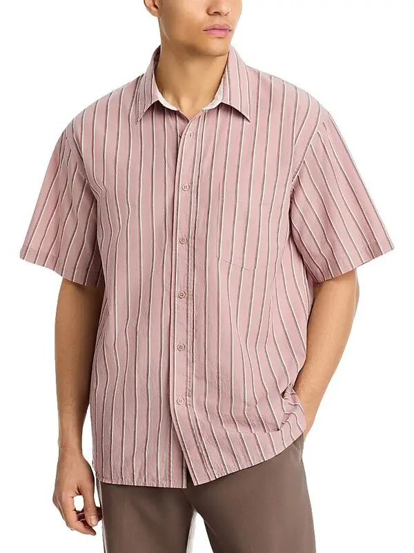 Simkhai Deacon Breeze Stripe Shirt - Rose Stripe