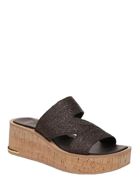 Franco Sarto Tahani 2 Platform Wedge Sandal - Espresso Brown