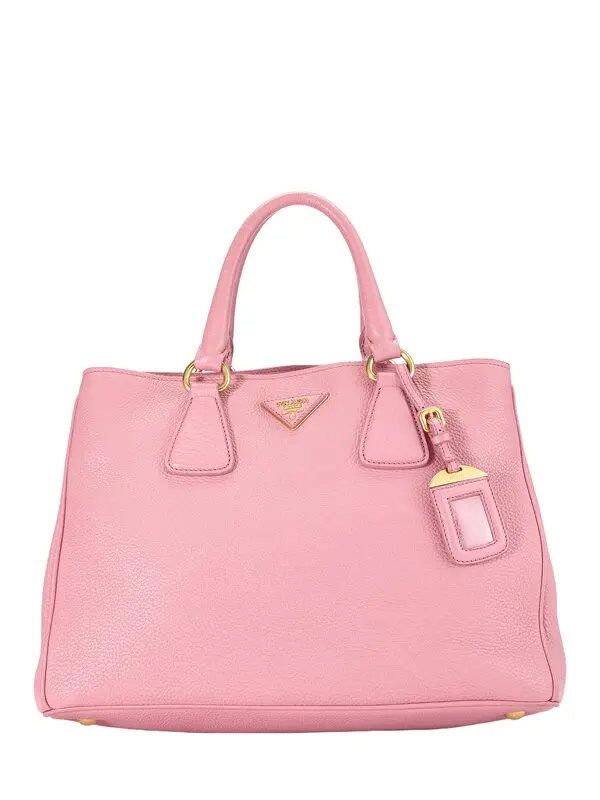 Prada Vitello Daino Convertible Tote - Pink