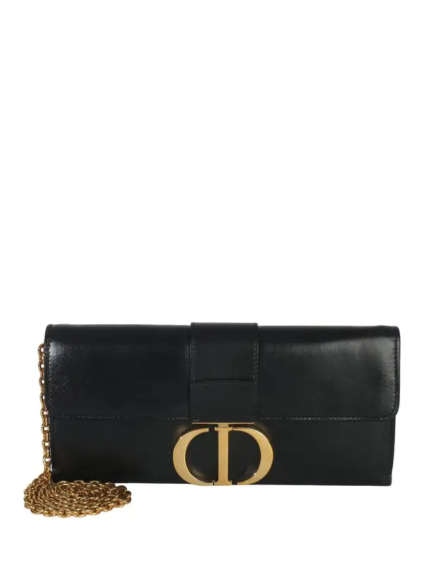 Dior Calfskin Montaigne 30 Clutch - Black
