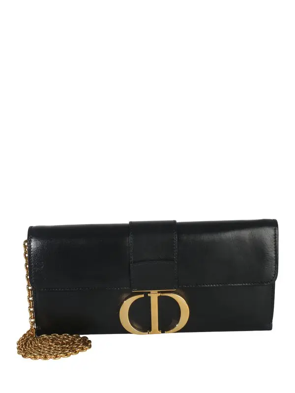 Dior Calfskin Montaigne 30 Clutch - Black