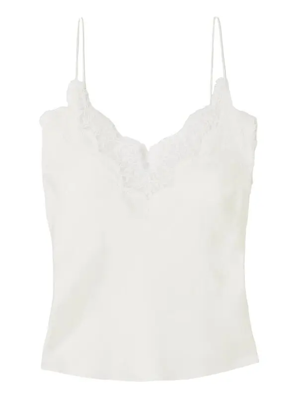 RÓHE Lace-trimmed Silk Camisole - Neutrals