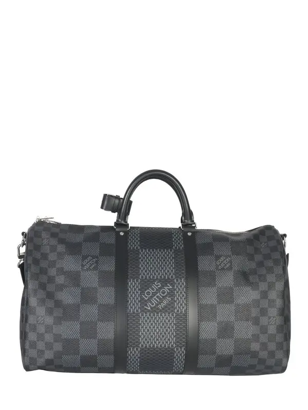 LOUIS VUITTON Damier Graphite Keepall Bandouliere 55 - Black