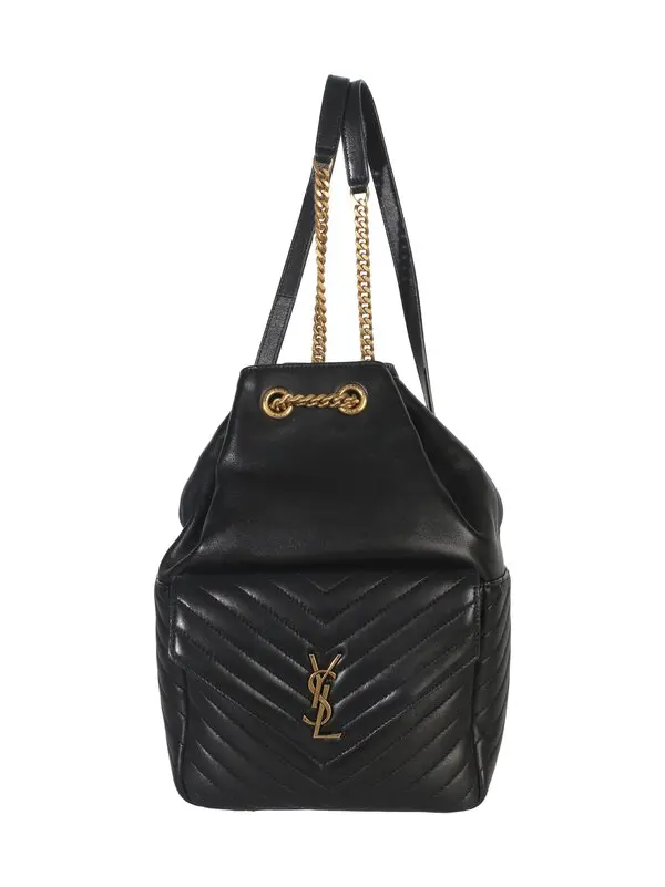 Saint Laurent Matelasse Monogram Joe Backpack - Black