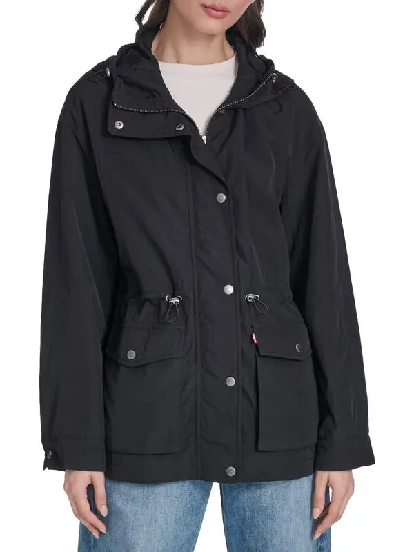LEVI'S Water Resistant Hooded Jacket - Black