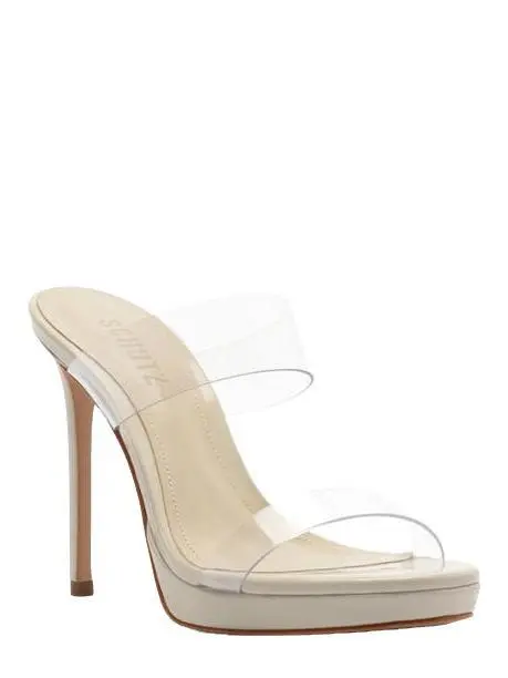 Schutz Ariella Platform Sandal - Sugar White