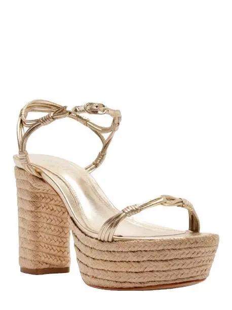 Schutz Nara Platform Sandals - Platina
