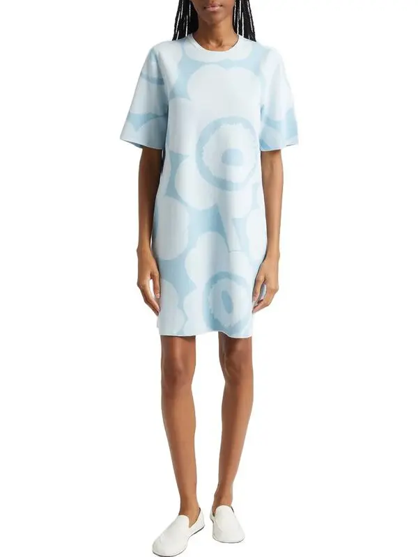 Marimekko Mahdollisuus Unikko Knit Dress - Light Blue
