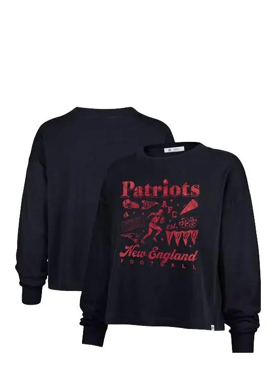 '47 New England Patriots Team Collage Long Sleeve T-shirt - Navy