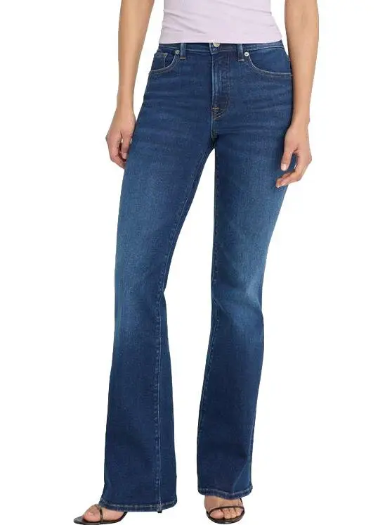 Good American Compression Flare Leg Jeans - Indigo1229
