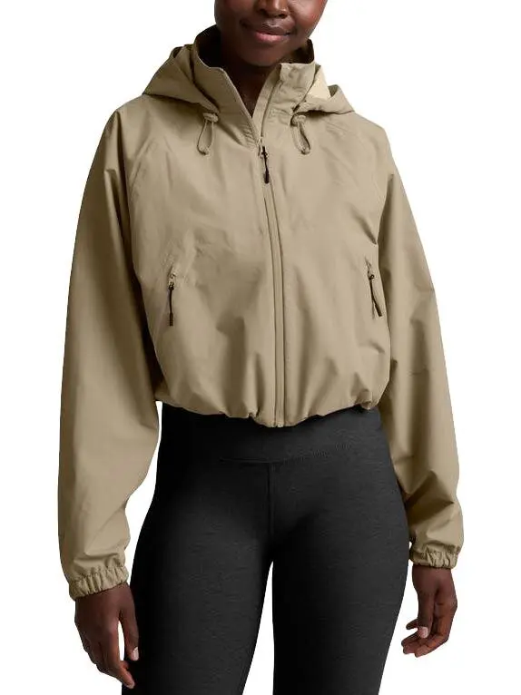 Beyond Yoga Adjustable Hooded Crop Jacket - Tan