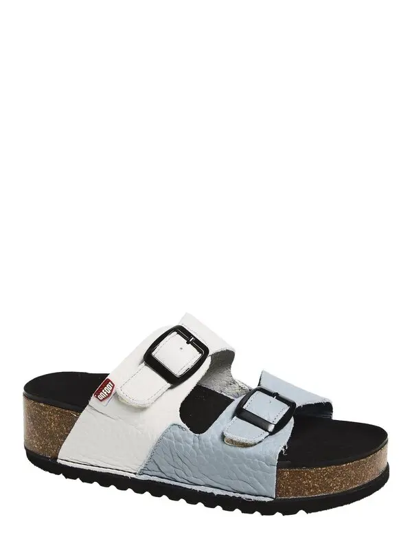 ON FOOT Naoshima Double Strap Slide Sandal - Illusion/grey