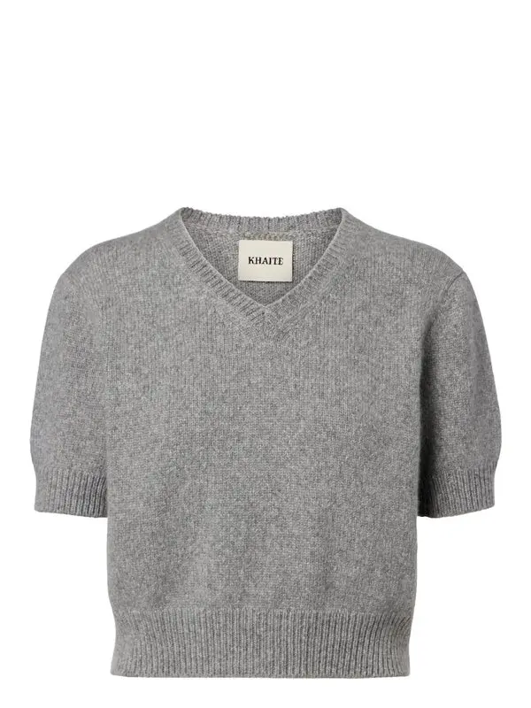 Khaite Jas Cashmere Top - Grey