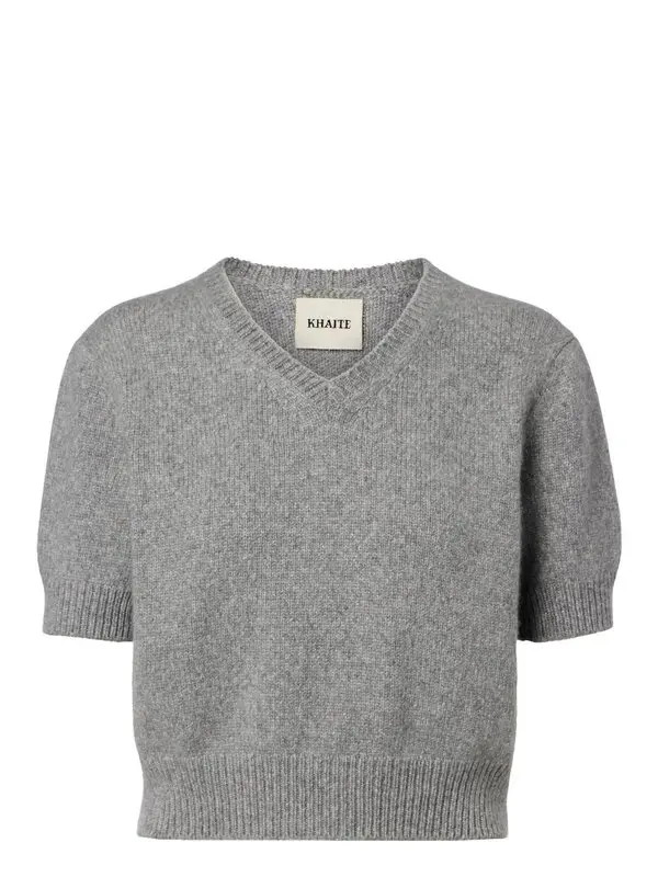 Khaite Jas Cashmere Top - Grey