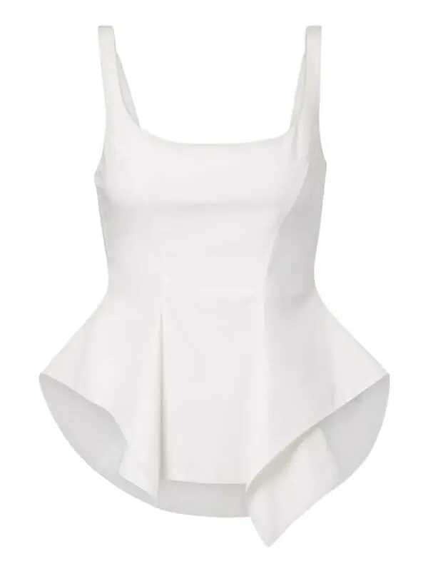 Khaite Loa Cotton Poplin Top - White
