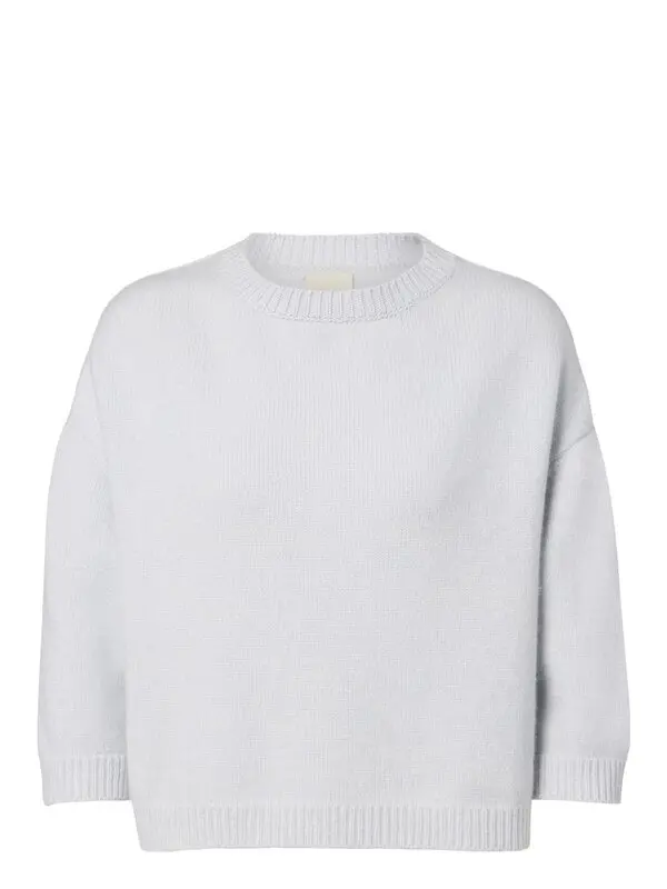 Khaite Sabina Cropped Cashmere Sweater - Blue