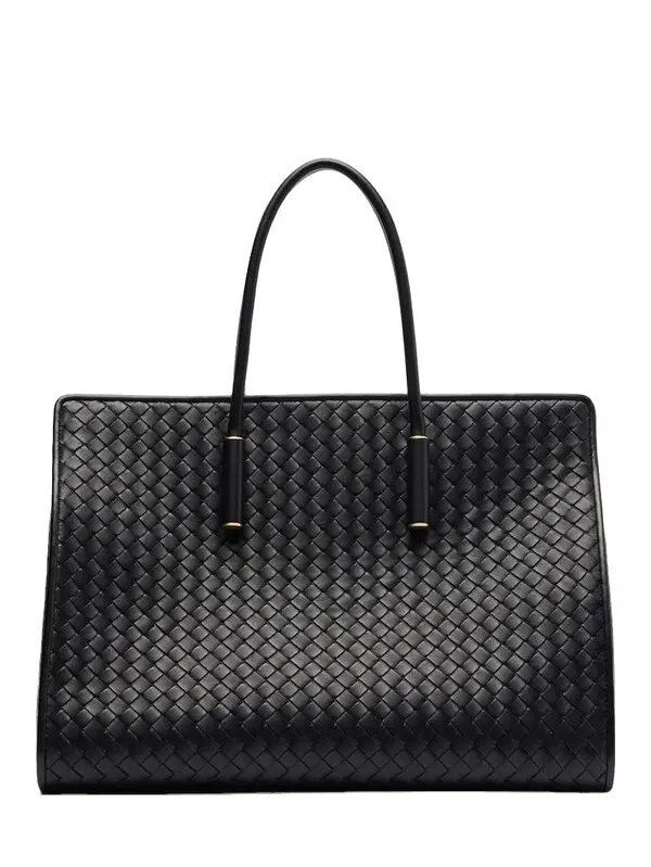 Bottega Veneta Barbara Medium Leather Tote Bag - Black