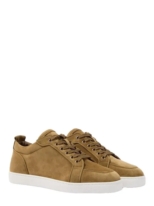 CHRISTIAN LOUBOUTIN Rantulow Suede Sneakers - Beige