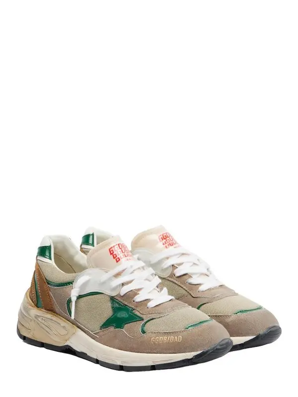 GOLDEN GOOSE Dad Star Leather-trimmed Sneakers - Beige