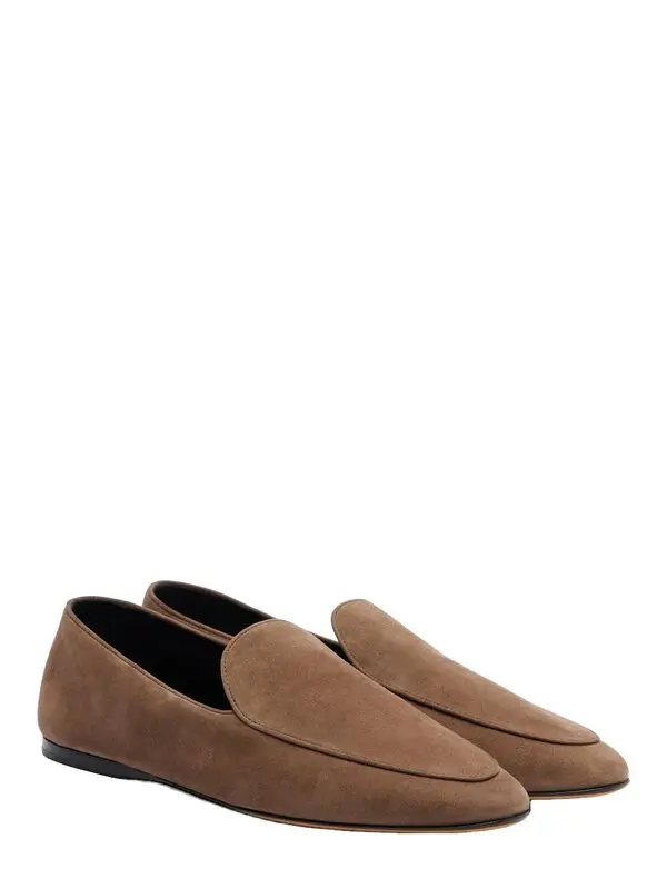 THE ROW Suede Loafers - Brown