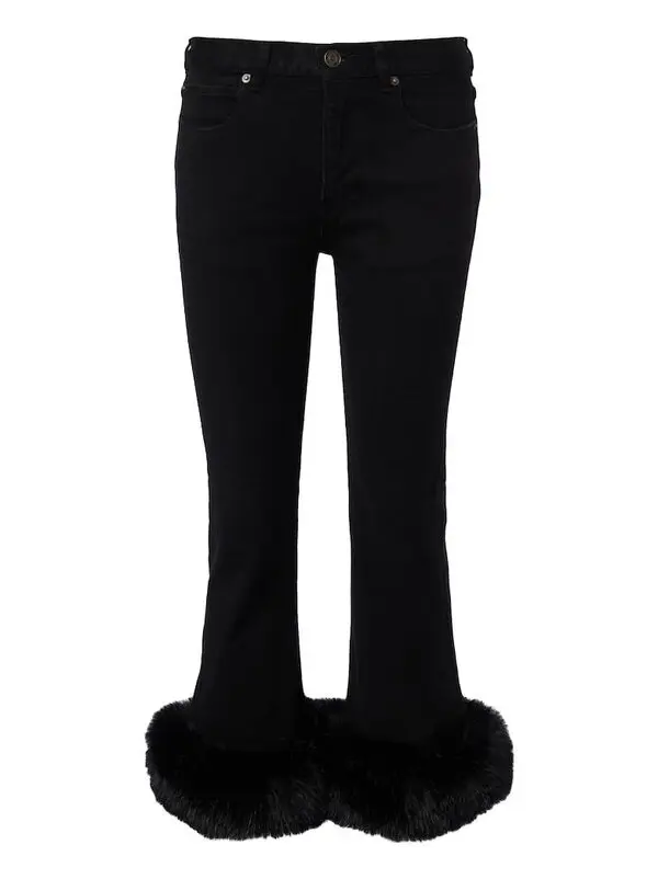 Balenciaga Low-rise Capri Jeans - Black