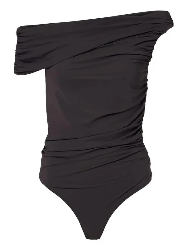 AGOLDE Sherilyn Off-shoulder Bodysuit - Brown