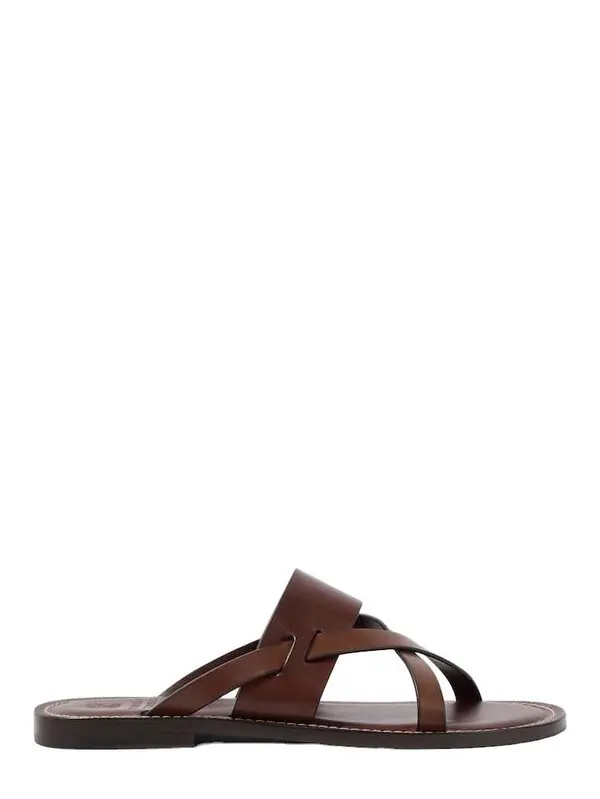 Brunello Cucinelli Leather Sandals - Brown