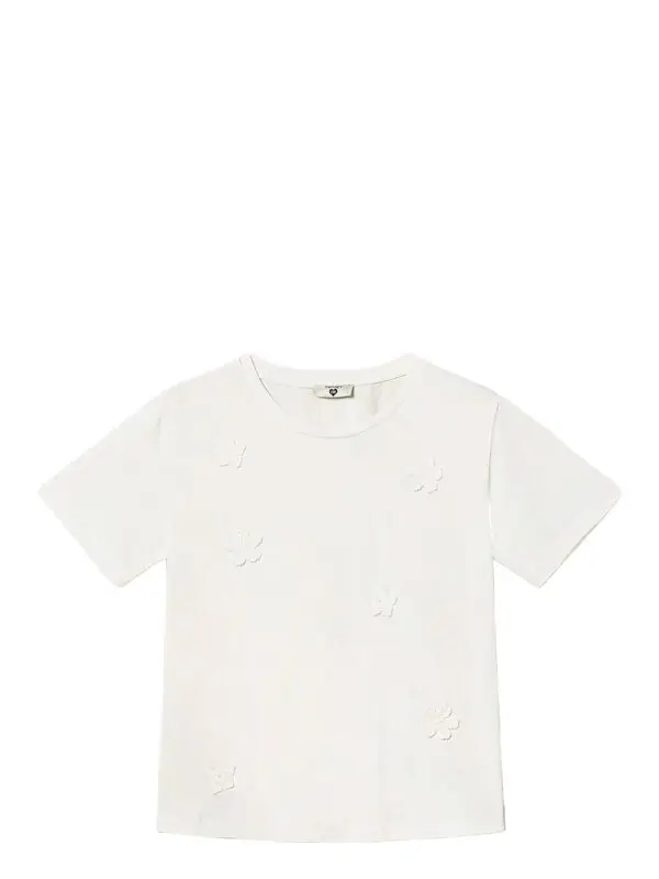 TWINSET Floral-appliqué T-shirt - White