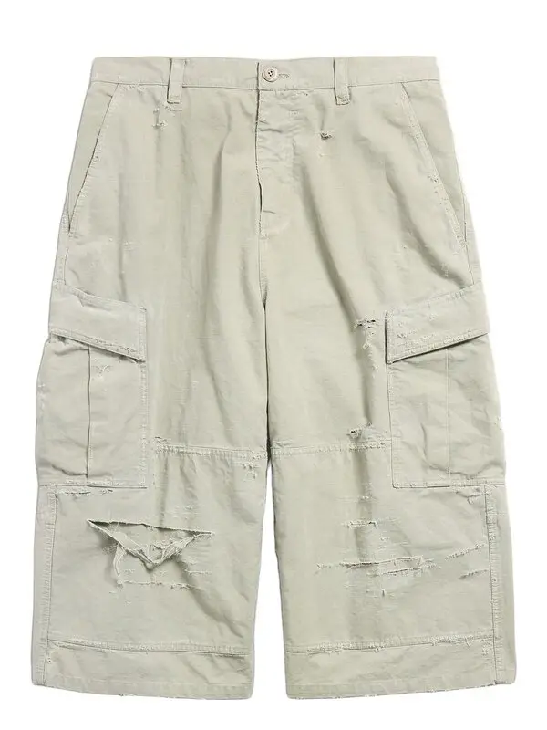 Balenciaga Cropped Cargo Pants - Beige