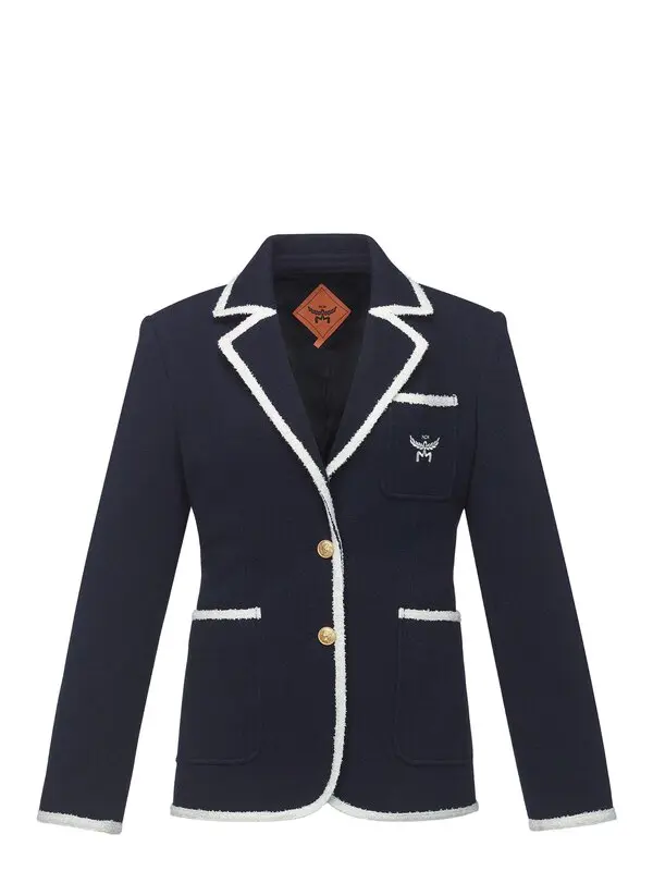 Mcm Tailored Bouclé Jacket - Navy Blazer