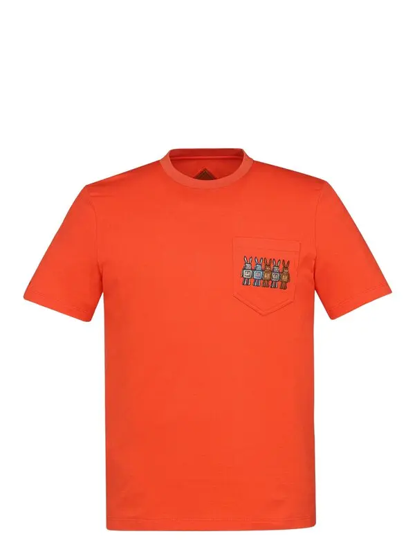 Mcm Rabot Pocket T-shirt In Organic Cotton - Orangeade