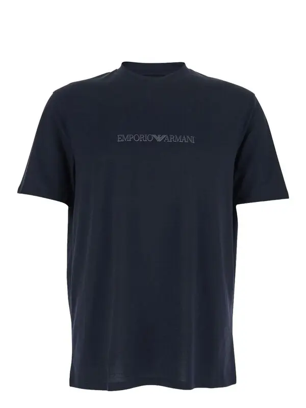 Emporio Armani Logo Cotton T-shirt - Blue