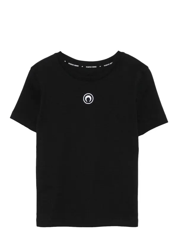 MARINE SERRE Moon Cotton T-shirt - Black
