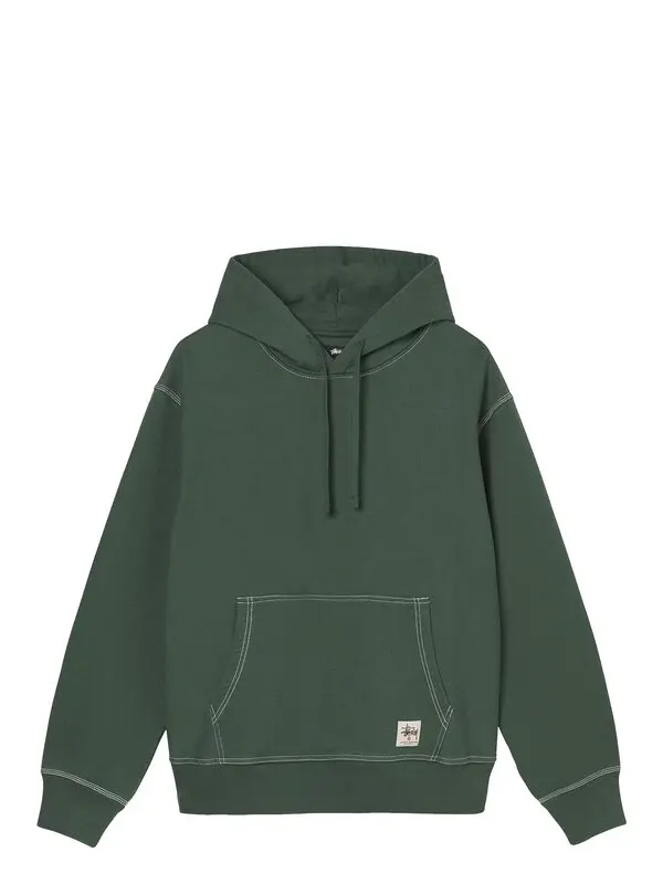 StÜssy Contrast Stitch Label Hood - Green