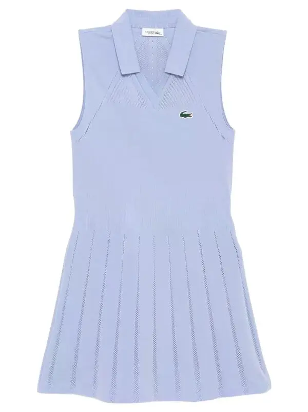 Lacoste Logo-embroidered Mini Dress - Purple