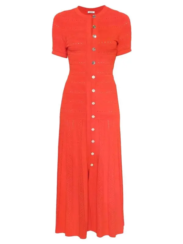 Sandro Midi Button-up Dress - Red