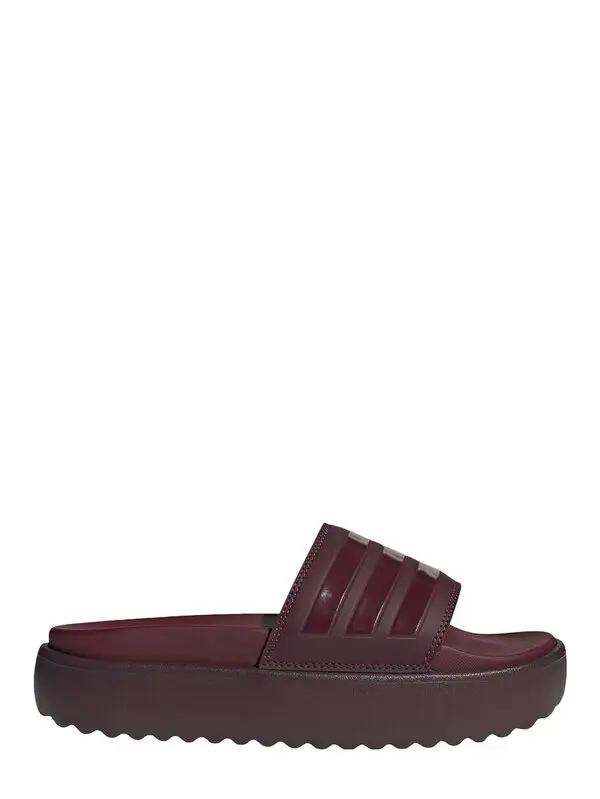 Adidas Adilette Platform Slides - Maroon/shadow Red