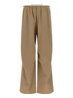 Alexander Wang Articulated Knee Pants With Logo Elastic - Warm Taupe