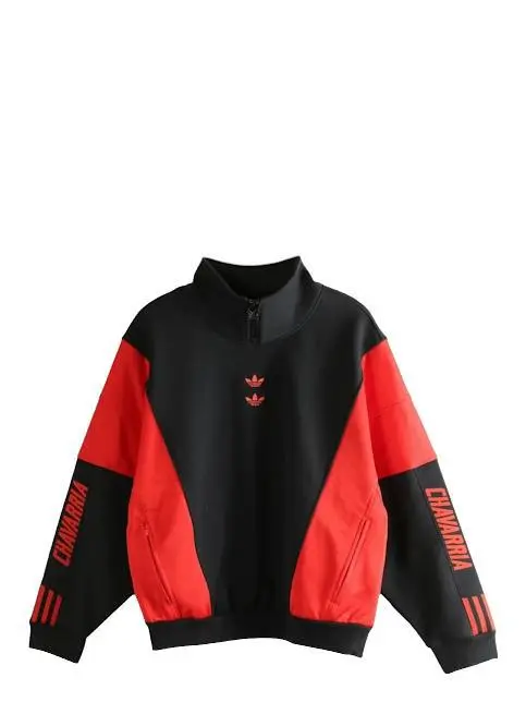 Adidas X Willy Chavarria Watsonville Mockneck Coat - Black/red