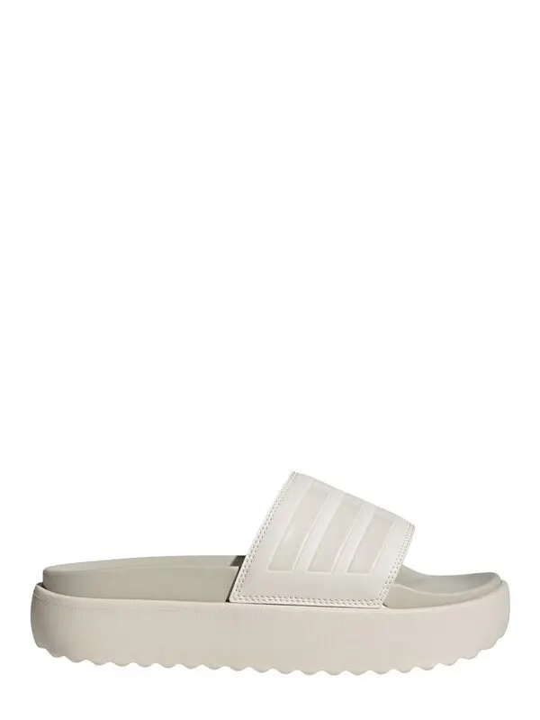Adidas Adilette Platform Slides - Chalk White/orbit Grey
