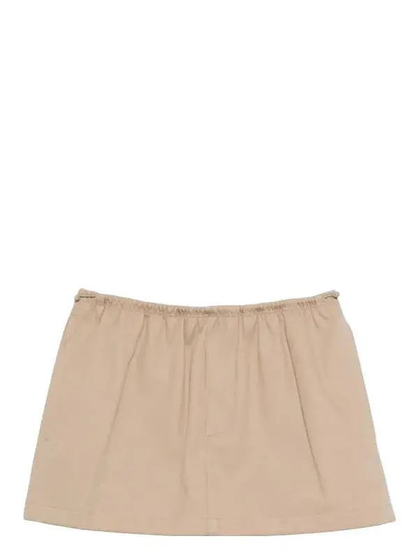 Alexander Wang Mini Logo Elastic Skirt - Warm Taupe