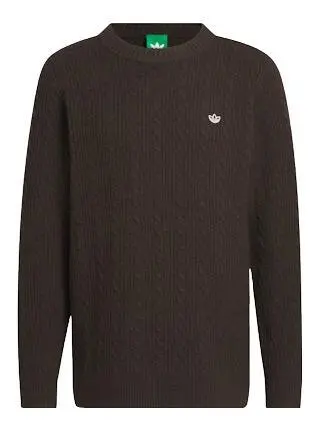 Adidas Cableknit Sweater - Dark Brown