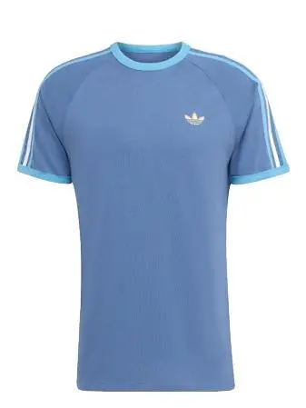 Adidas 3stripes Tee Shirt - Crew Blue Light Blue White