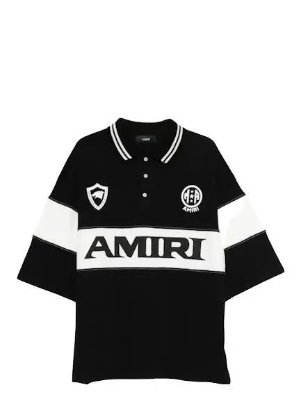 Amiri Sport Oversized Polo Shirt - Black