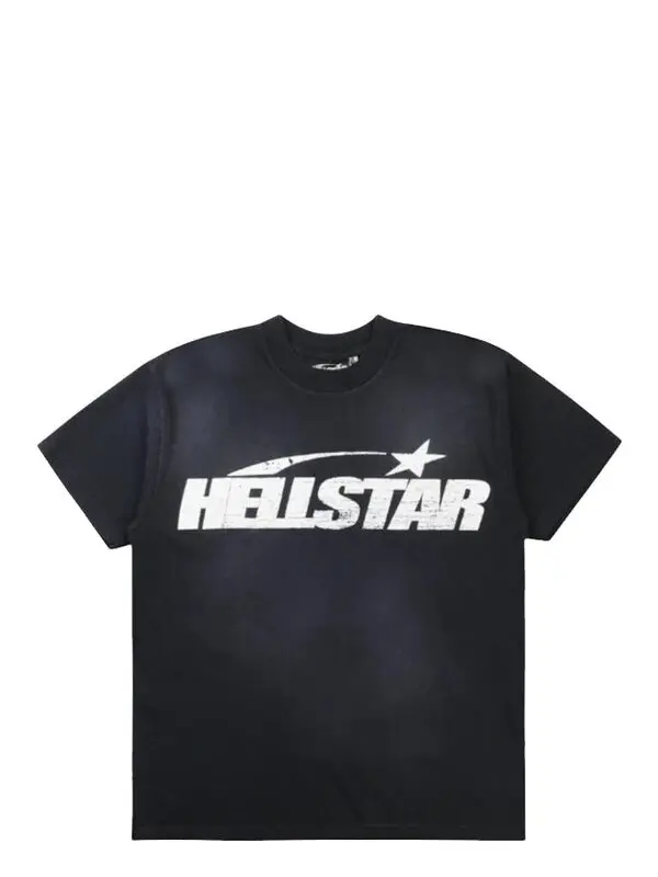 HELLSTAR Classic Logo Glow In The Dark Tee Shirt - Black