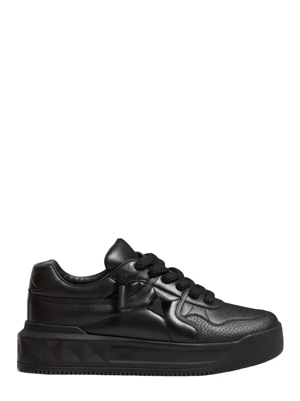 Valentino Garavani One Stud Xl Nappa Leather Sneakers - Black