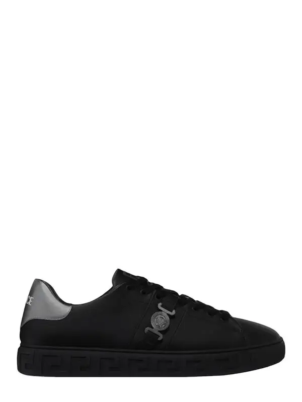Versace Greca La Medusa Embellished Sneaker - Black/silver