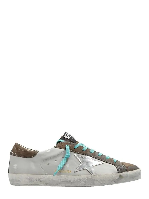 GOLDEN GOOSE Superstar Sneakers - Grey/brown/turquoise