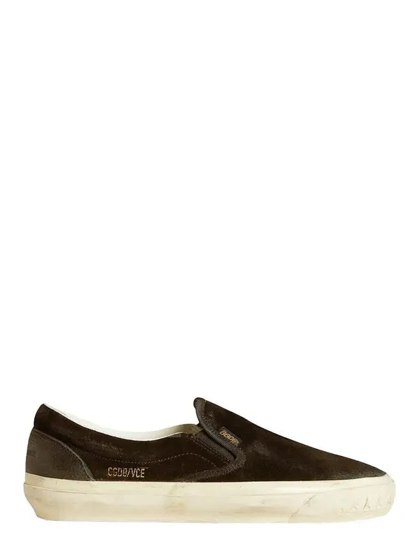 GOLDEN GOOSE Vce Penstar Suede Slip-on Sneakers - Black